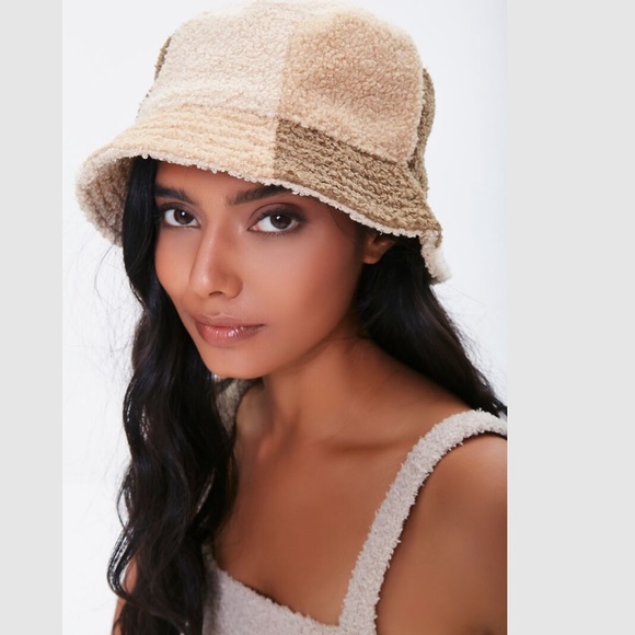 Accessories | New Bucket Hat Colorblock Faux Shearling | Poshmark
